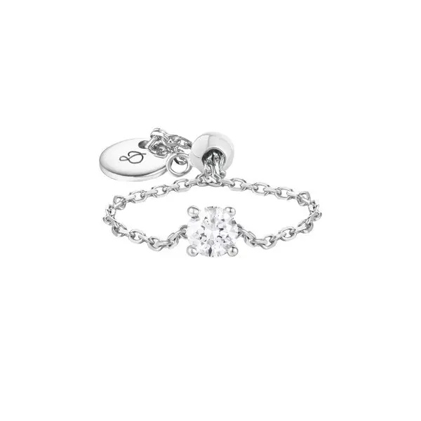 DYAMKA Diamond Chain Ring Gold - White