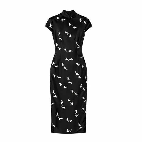 SILKINC Swan Goose Backless Cheongsam