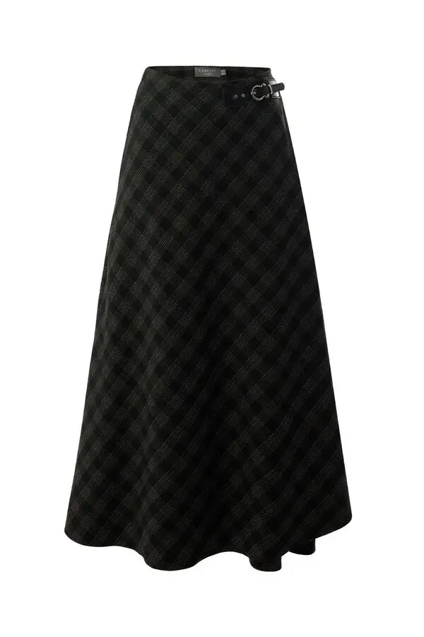 EXQUISE Scarlette A Line Skirt Grey