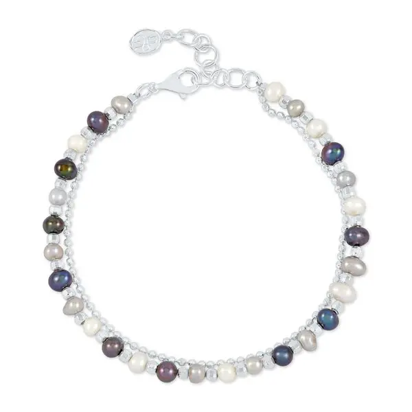 DOWER & HALL Mixed Freshwater Timeless Pearl Bracelet In Sterling - Silver