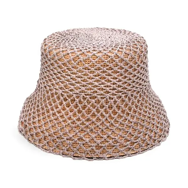 SHADED THE LABEL Neutrals / Thistlecombe Pebble & Natural Straw Bucket Hat - Grey