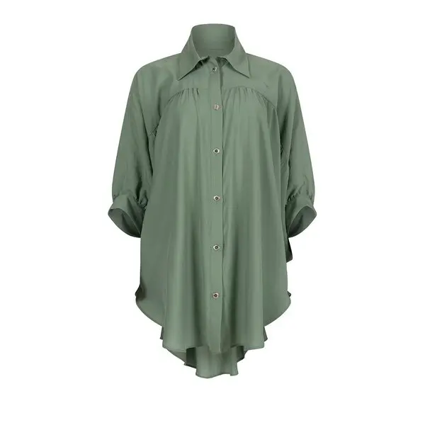 CLOTHES BY LOCKER ROOM Oversized Shirt - Green