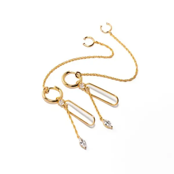 BELINDA JEWELZ Harlow Drop Hoops - Gold