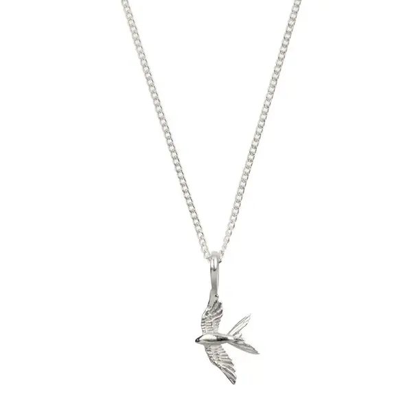CHARLOTTE'S WEB JEWELLERY Swallow In Flight Necklace - Silver