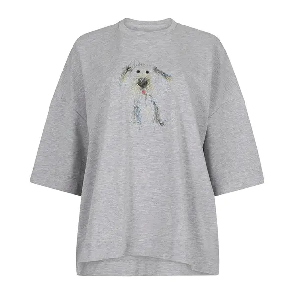 CLOTHES BY LOCKER ROOM Oversized Graphic T-shirt - Grey