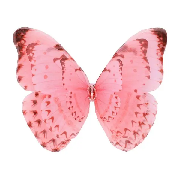 Oana Savu Silk Butterfly Hair Clip On Barrette Wedding Boho Accessory - Pink
