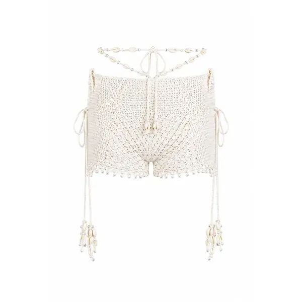 SCARLETT GASQUE Kate Crochet Short - White