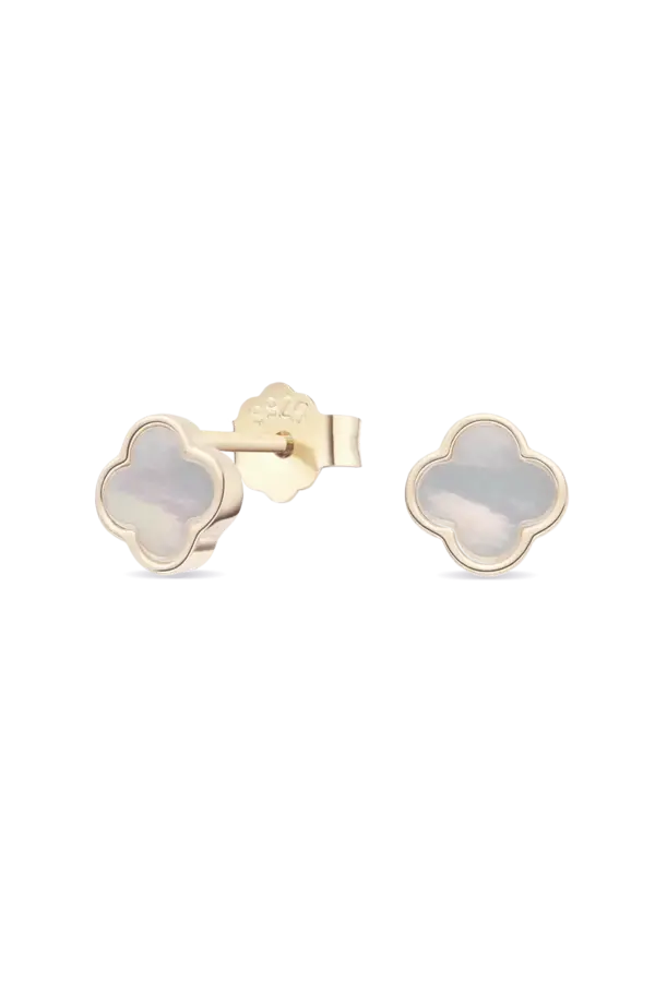 LISA&CO. Silver Earrings Mother Of Pearl Joy L - Gold