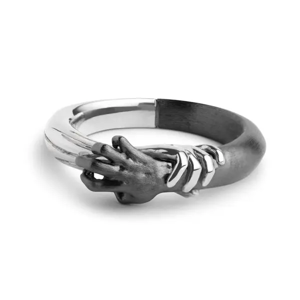 KASUN LONDON Black / Silver Touch No Evil Silver & Black Rhodium Hands - Black/silver