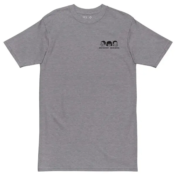 ANCHOR & CREW Heather Gustatory Originals Because No Good Day... Heavy Cotton Embroidered T-shirt - Grey