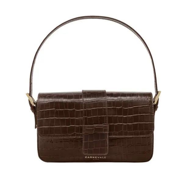 CARNEVALE Dalia Coco Chocolate Baguette Bag - Brown