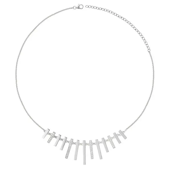 LUCY QUARTERMAINE Solid Sterling Key Necklace - Silver
