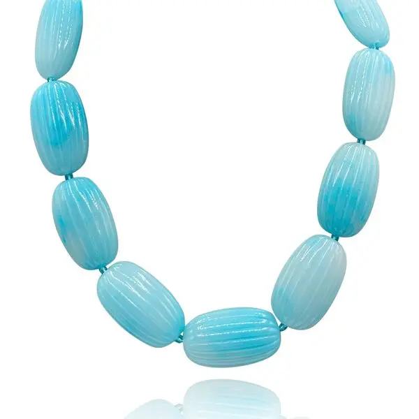 MICHAEL NASH JEWELRY Renata Large Turquoise Resin Bead Choker - Blue
