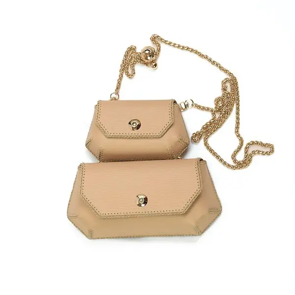 MALUSHA Neutrals Twins Bag Set - Beige/black/yellow