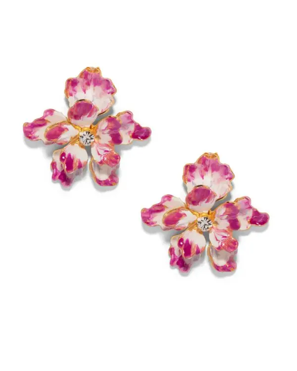 THE PINK REEF Paris Stud In Magenta - Red