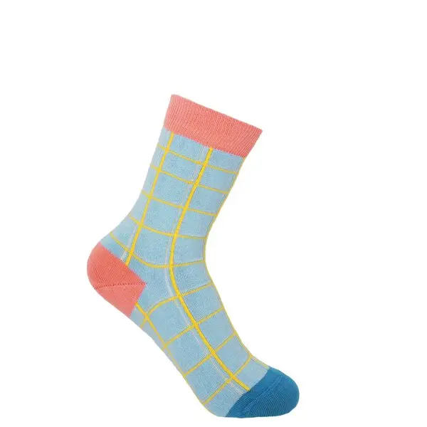 PEPER HAROW - MADE IN ENGLAND Grid Socks - Blue