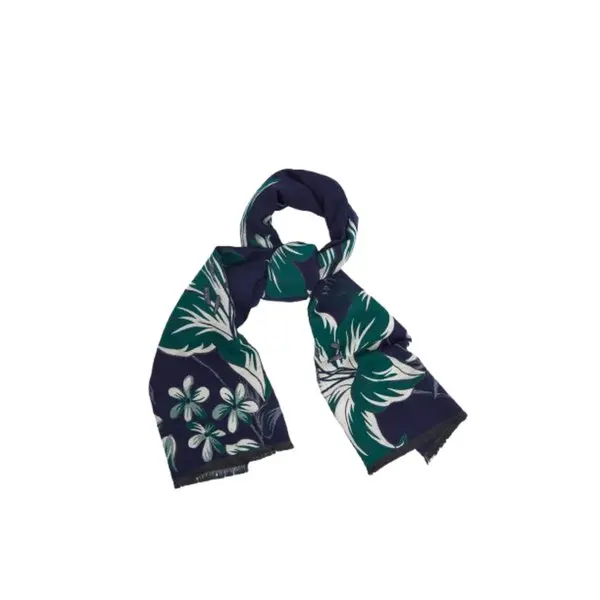 Saachi Floral Reversible Lily Scarf - Blue