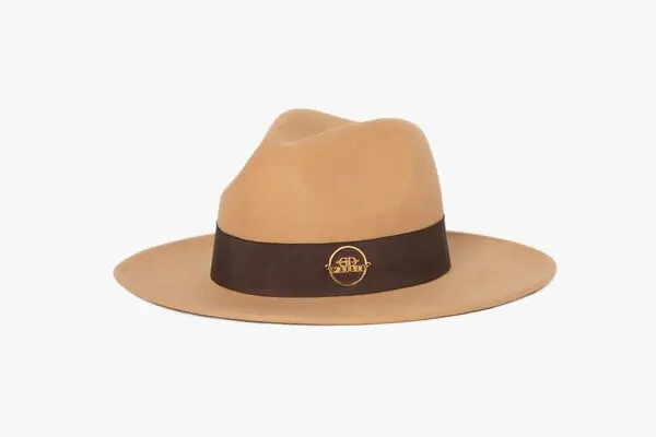 GIODORO Alvossi Fedora Felt Hat With Ribbon - Brown