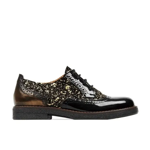 EMBASSY LONDON USA Black / Gold The Artist Black & Gold Drops Oxford Shoes - Black/gold