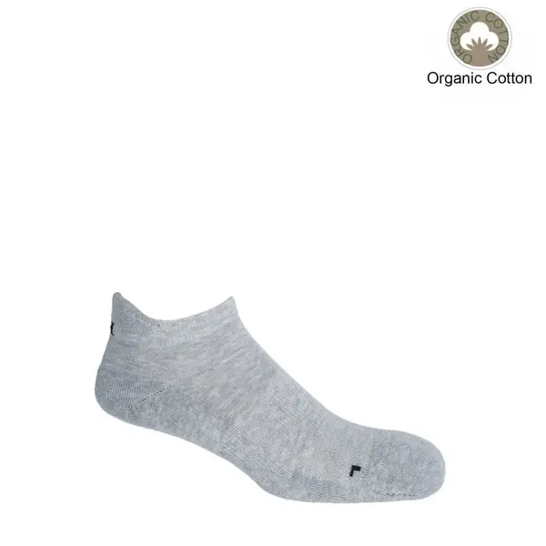 PEPER HAROW - MADE IN ENGLAND Organic Trainer Sport Socks - Grey