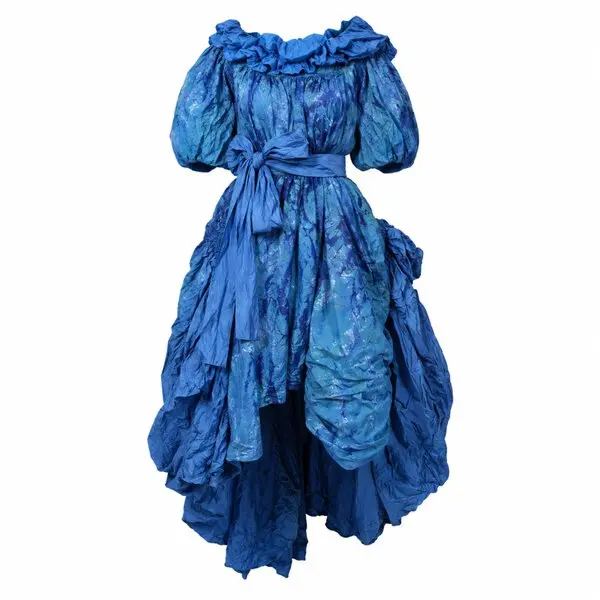 Miro Misljen Caribbean Sea Ruffle Statet Dress One Size