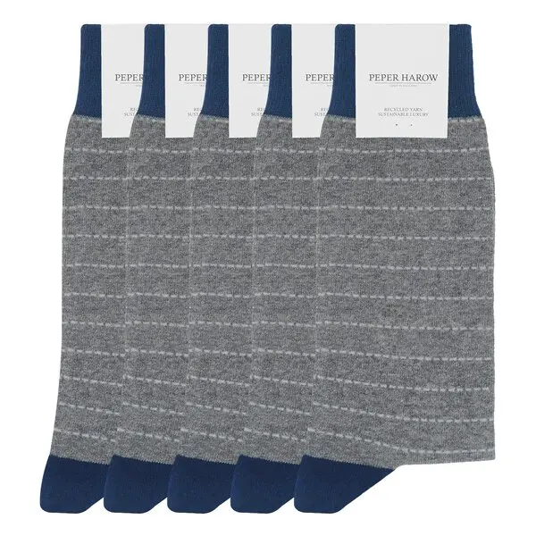 PEPER HAROW - MADE IN ENGLAND Grooms’s Socks Bundle Dash - Grey