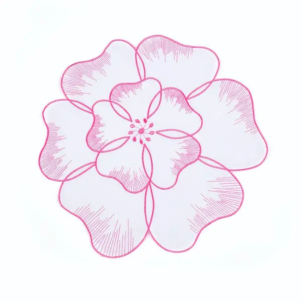 KM HOME COLLECTION Floral Placemat Set - Pink