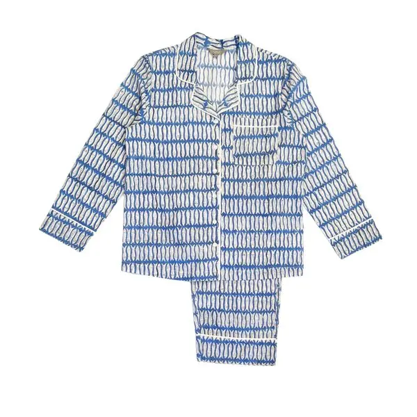 LIME TREE DESIGN Fish Pyjamas - Blue