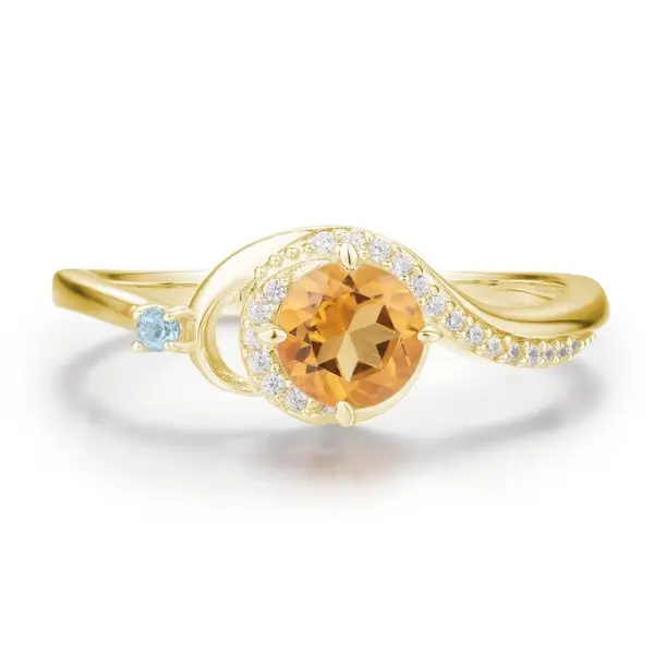 AZURA JEWELRY NEW YORK Ring Of Air Yellow Vermeil - Gold