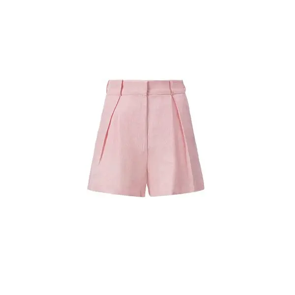 LITA COUTURE Linen Shorts - Pink