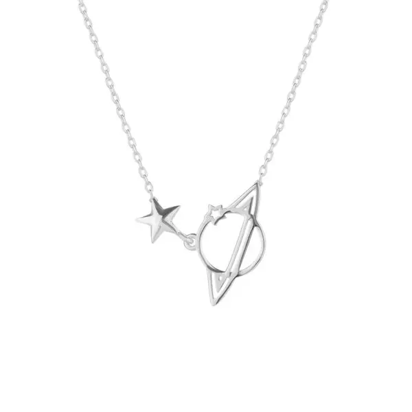 SPERO LONDON Sterling Saturn Necklace - Silver