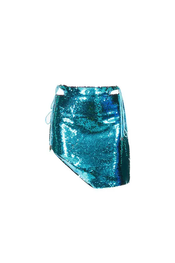 AMY LYNN Hailey Sequinned Mini Skirt - Blue