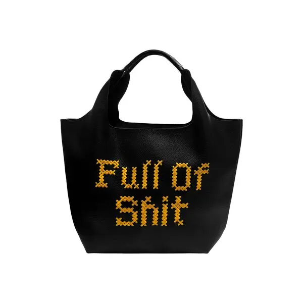 LILLY LOVES Full Of Shit New Bucket Bag - Black