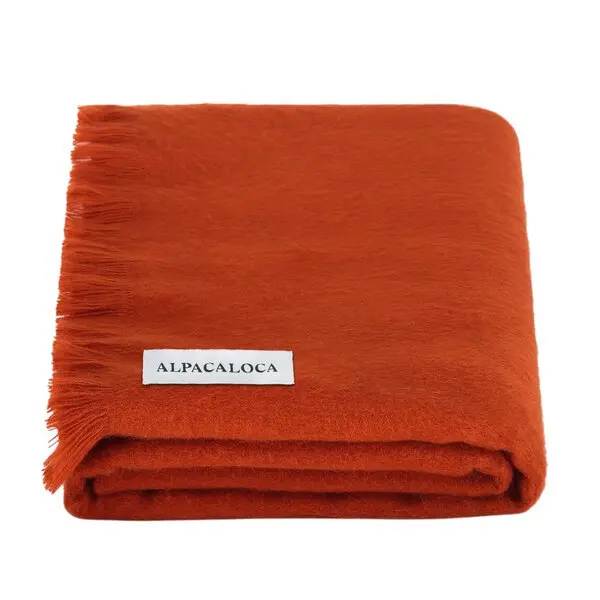 ALPACA LOCA Scarf Brick - Red