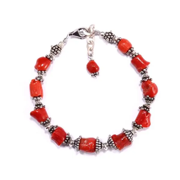 MINERALGEMS ✩ STUDIO Dark Coral Bracelet - Red