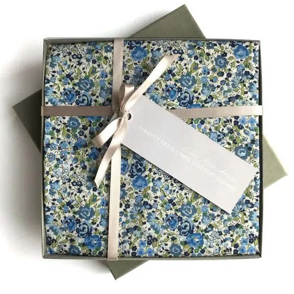 LIME TREE DESIGN Emma & Georgina Headscarf Made With Liberty Fabric - Blue