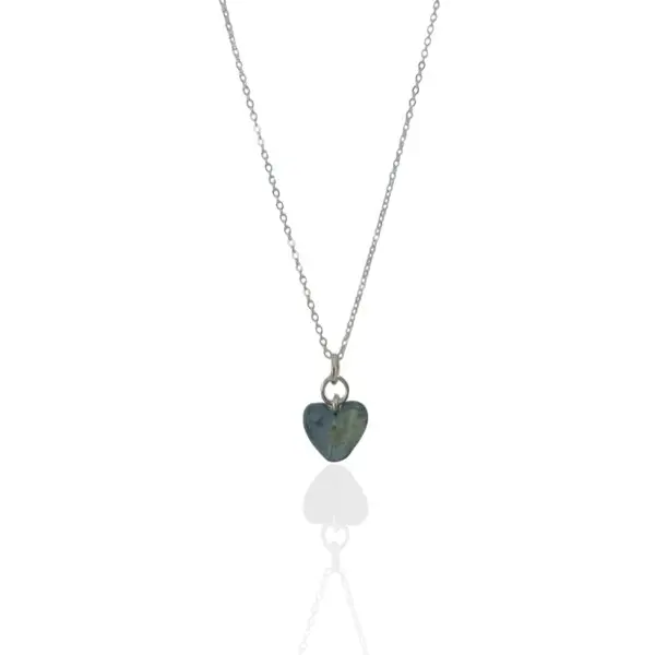 BIO-TRIMMINGS Sapphire Heart Silver Necklace - Blue