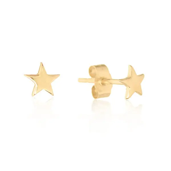 AUREE JEWELLERY Soho Vermeil Star Stud Earrings - Gold
