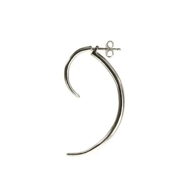AKI ROC JEWELRY Front-back Hoop Earring "single" -sterling - Silver