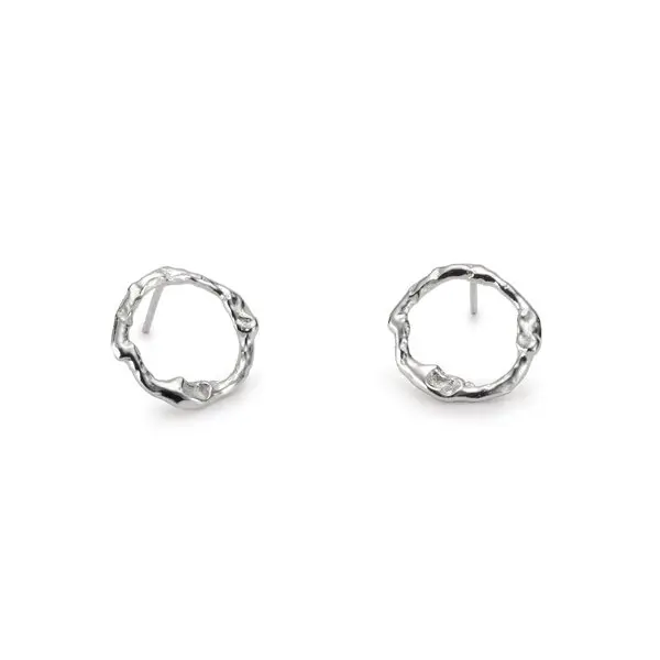 LULU AND BOO JEWELLERY Solid Sterling Halo Stud Earrings - Silver