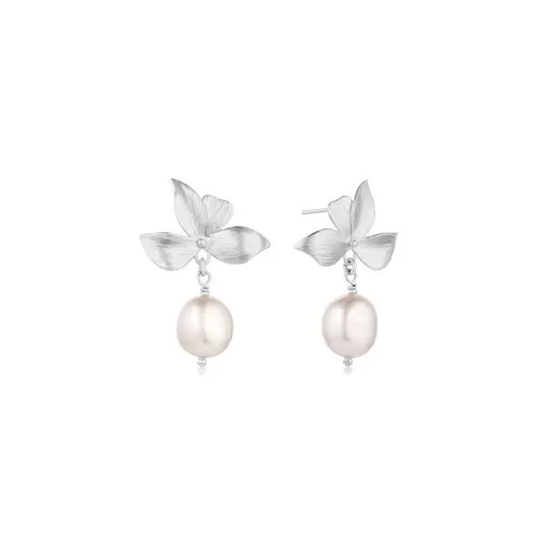 SET & STONES Silver / White Maeve Earrings Silver - Silver/white