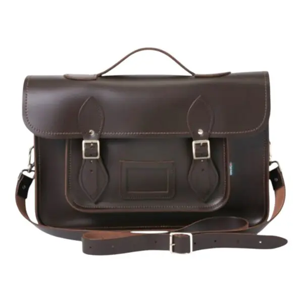 ZATCHELS Handmade Leather Backpack Satchel -dark - Brown