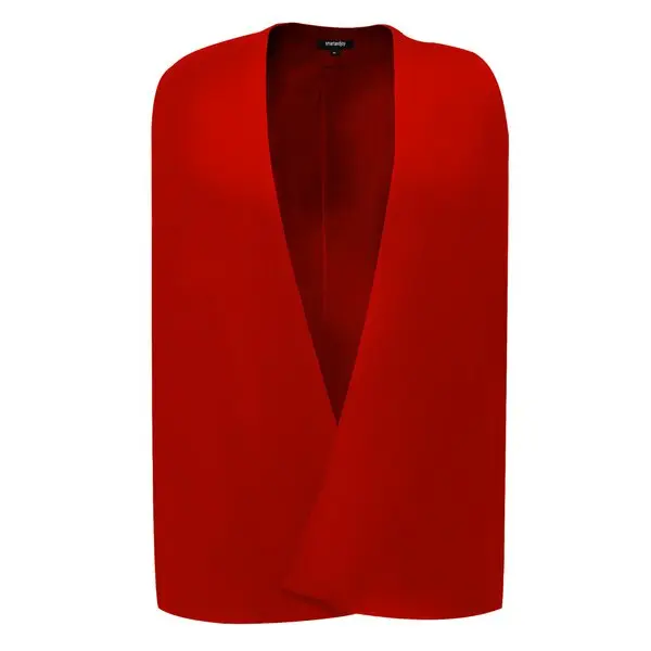 SMART AND JOY Minimalist Evening Cape - Red