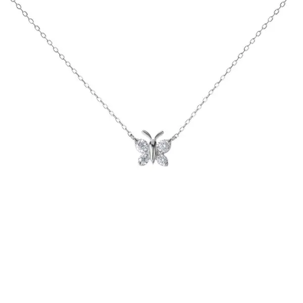 BLOOMTINE | EARTH ANGEL HQ Enchanting Flutterfly™ Sterling Butterfly Necklace - Silver