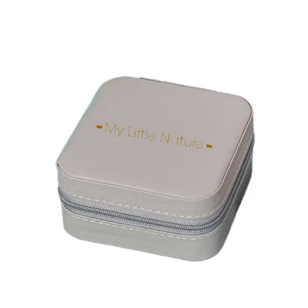 MY LITTLE NATURE Jewellery Organiser Box Travel Jewelry Box – Portable Jewelry Organizer Case - Grey