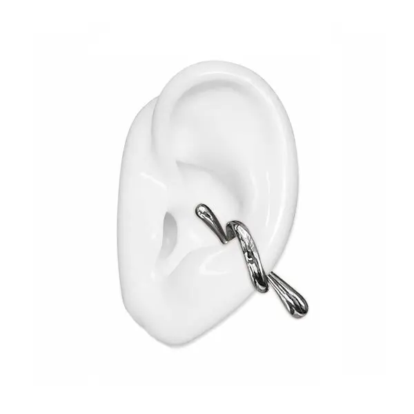 OUTOFOFFICE Mini Luxe Ear Cuff - Silver