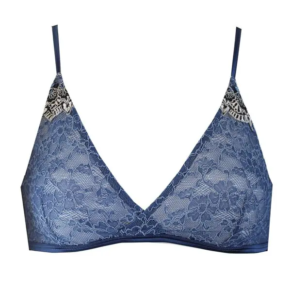 TALLULAH LOVE Aphrodite Triangle Bra - Blue
