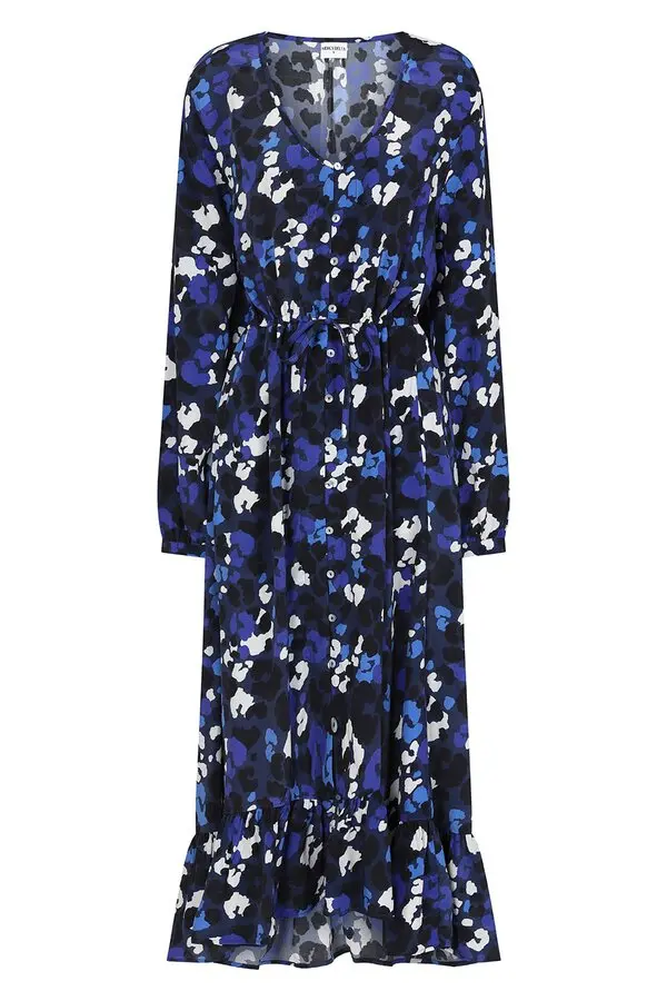 MERCY DELTA Saltford Dress Pina Colada Midnight - Blue