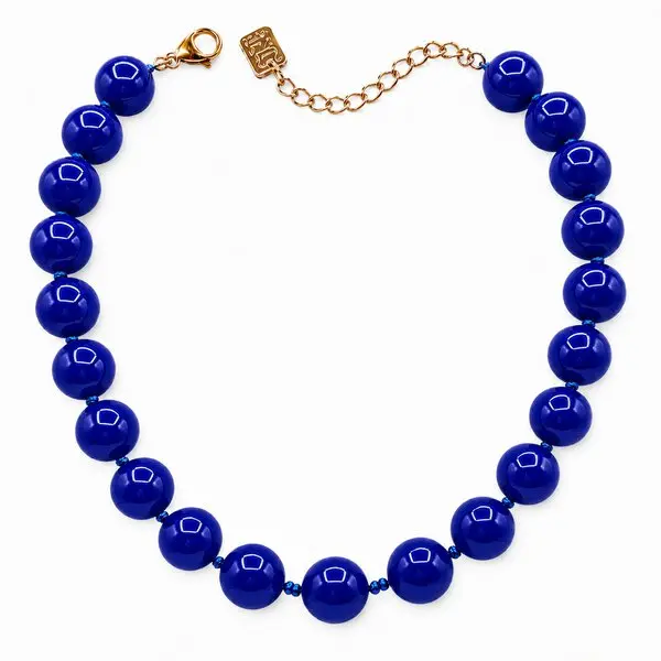 MICHAEL NASH JEWELRY Abigail Jasper Semi Precious Bead Necklace - Blue