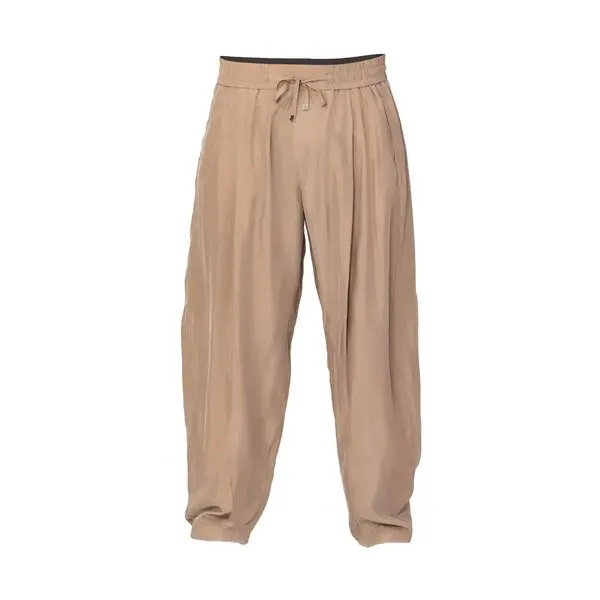 SMART AND JOY Wide Casual Pants Beige - Brown